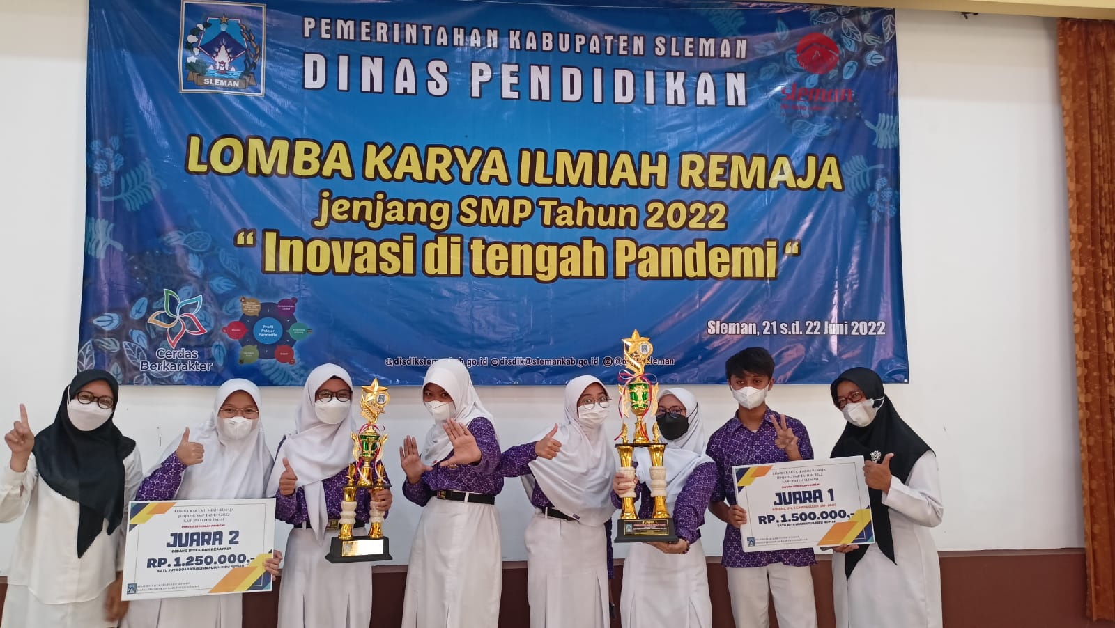 LOMBA KIR KABUPATEN SLEMAN TINGKAT SMP, NEGSAGO SABET DUA BIDANG LOMBA ...