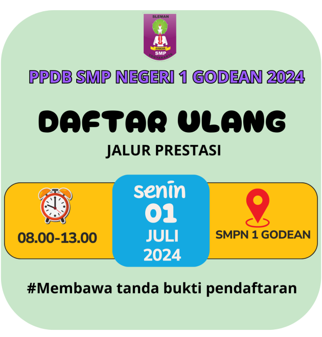 HASIL SELEKSI JALUR PRESTASI, PPDB SMP NEGERI 1 GODEAN 2024 - SMP NEGERI 1 GODEAN